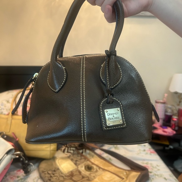 Dooney & Bourke | Bags | Dooney Bourke Brown Mini Bag Dome Design ...